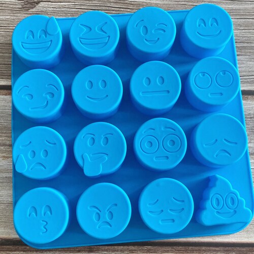 28 Cavities Mini Emoji Silicone Soap Mold Circle Soap Mold | Etsy