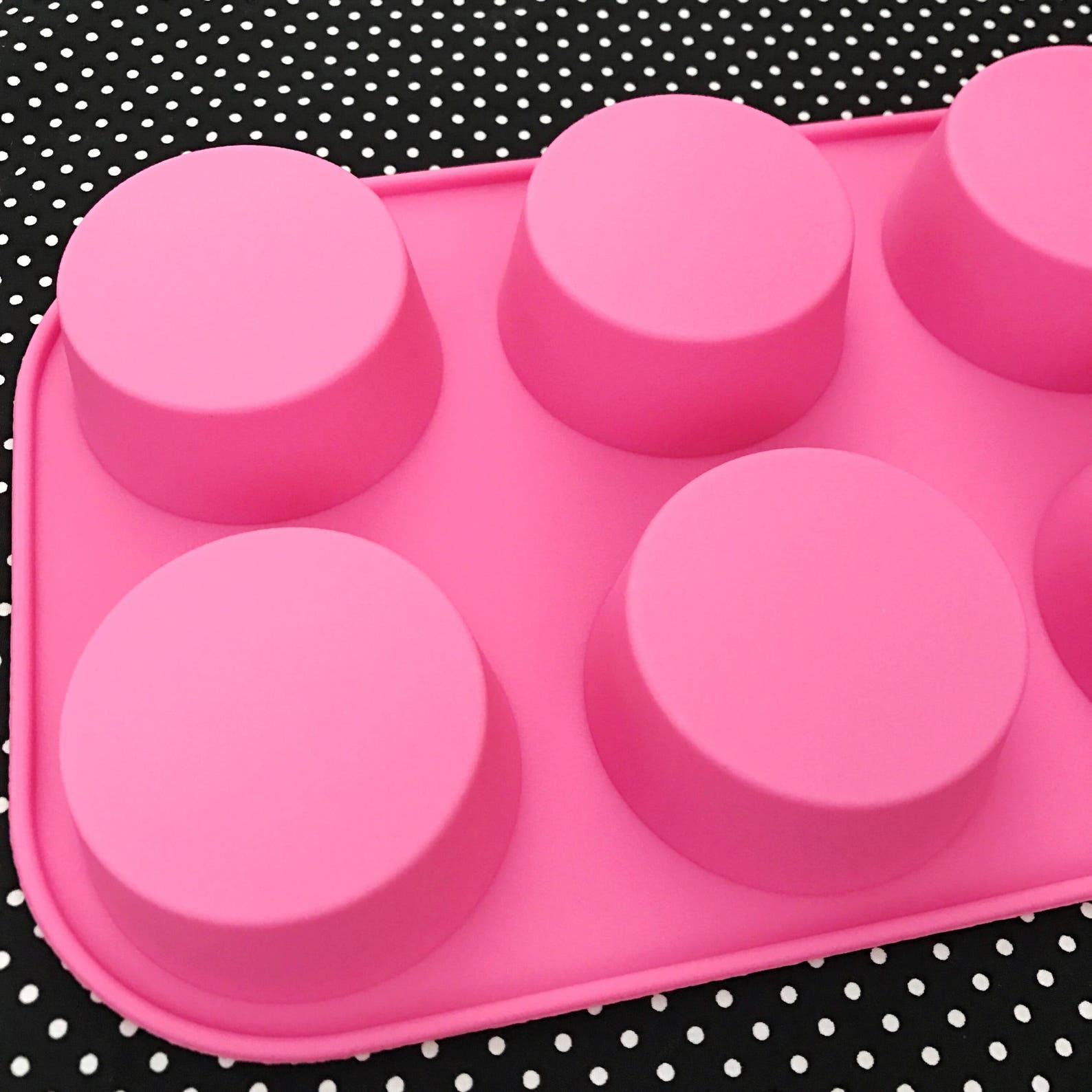6 Cavities Circle Silicone Soap Mold Circle Soap Mold Silicone Molds ...