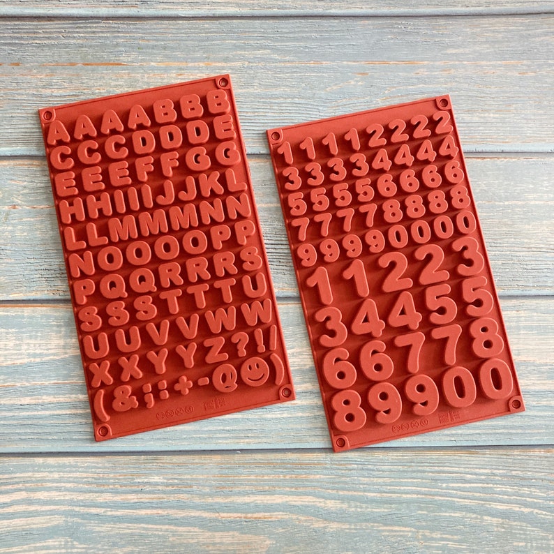 Set of Mini Letter Alphabet and Number Silicone Chocolate Mold - Etsy