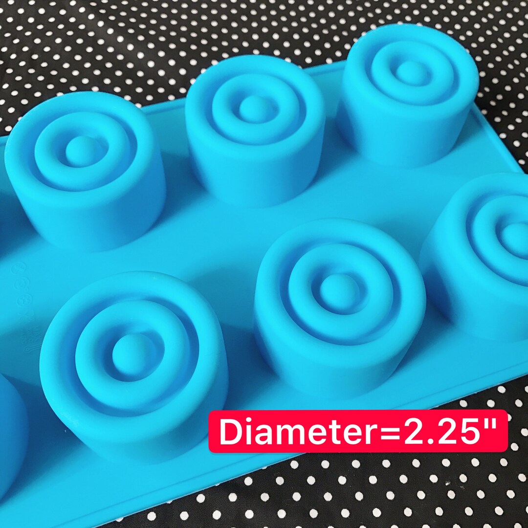 8 Cavities Sprial Circle Silicone Soap Mold Circle Soap Mold Silicone ...