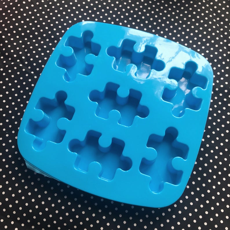 7 Cavities Puzzle Silicone Soap Mold Puzzle Soap Mold Silicone Molds ...