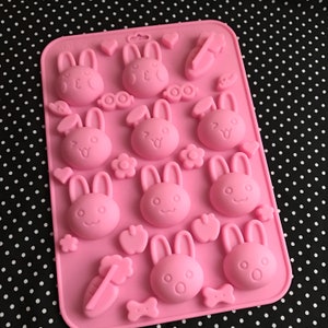Bunny Molds Chocolate Mold Rabbit Soap Mold Silicone Molds Bunny Mold ...