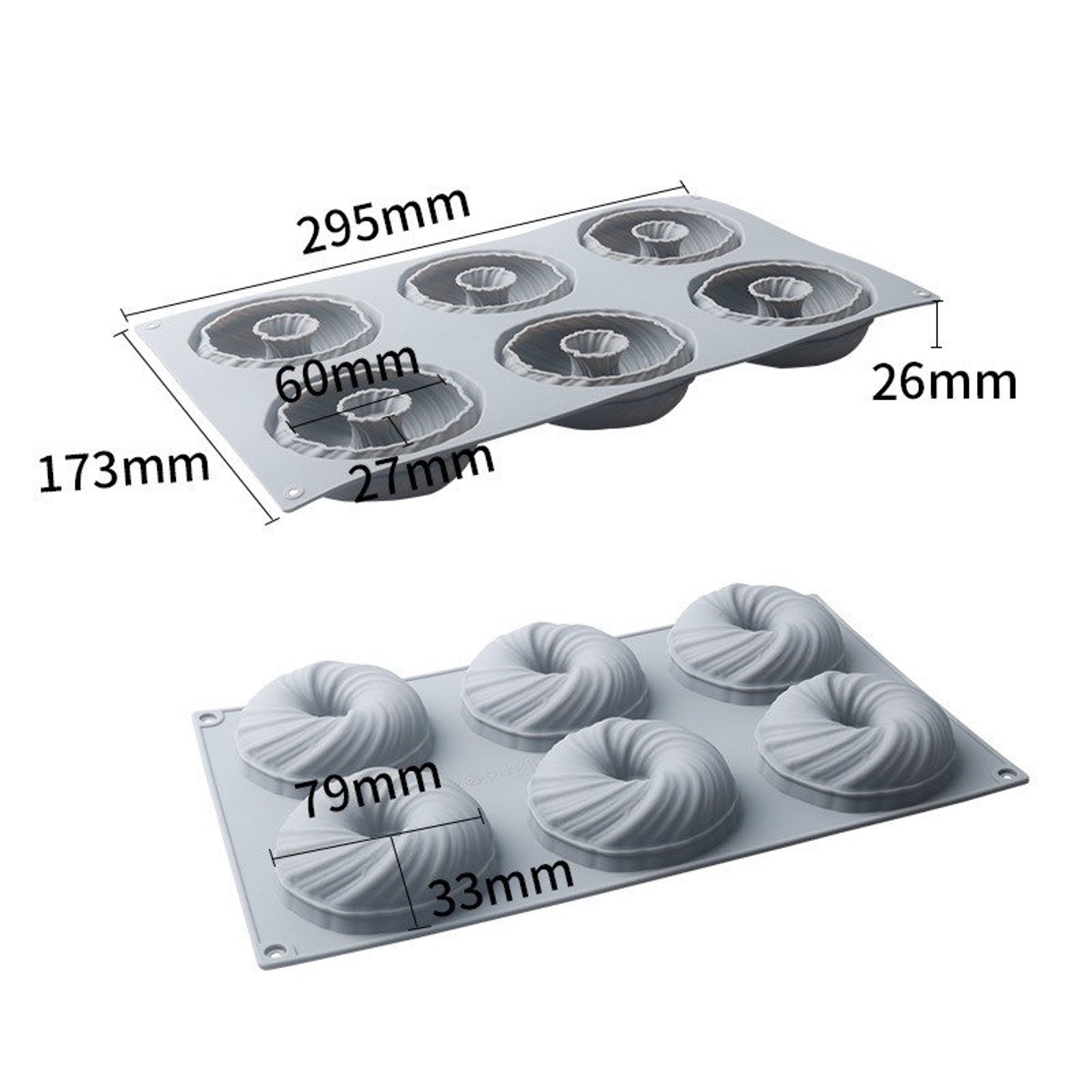 6 Cavities Donut/doughnut Circle Silicone Mold Circle Soap Mold ...