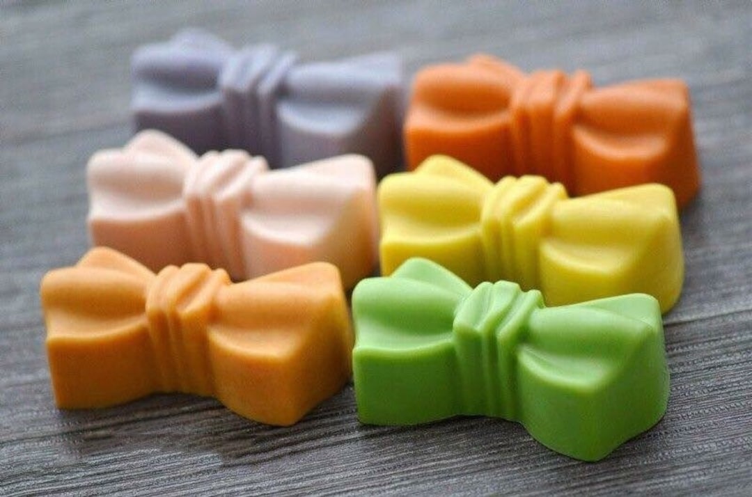 6 Cavities Bow Silicone Soap Mold Circle Soap Mold Silicone Molds Bow ...