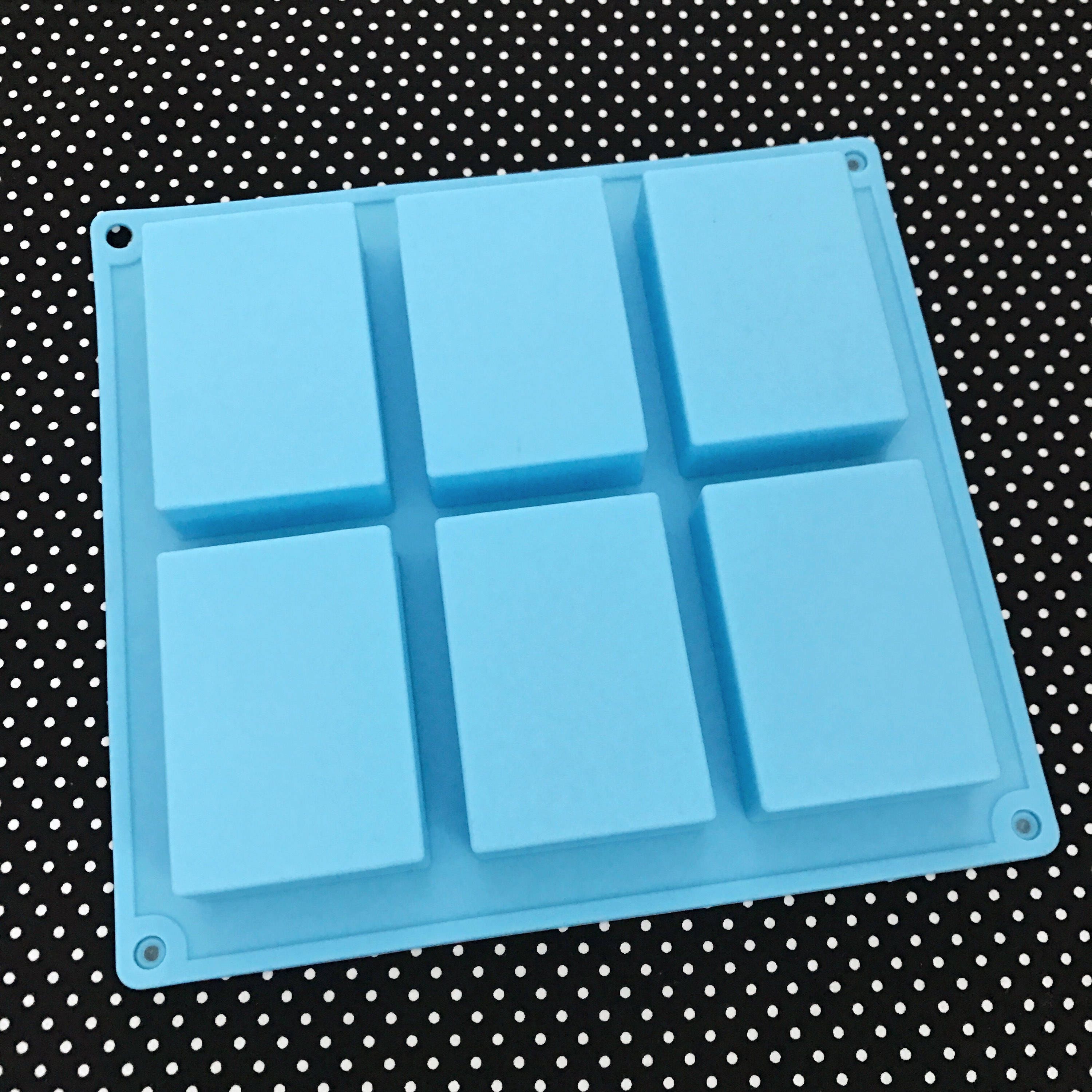 6 Cavities Rectangle Bars Silicone Soap Mold Rectangle Soap Mold ...