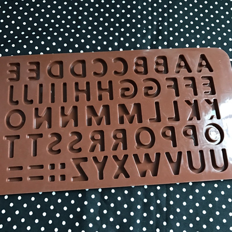 Mini Alphabet Mold Silicone Chocolate Mold Mini Letters - Etsy