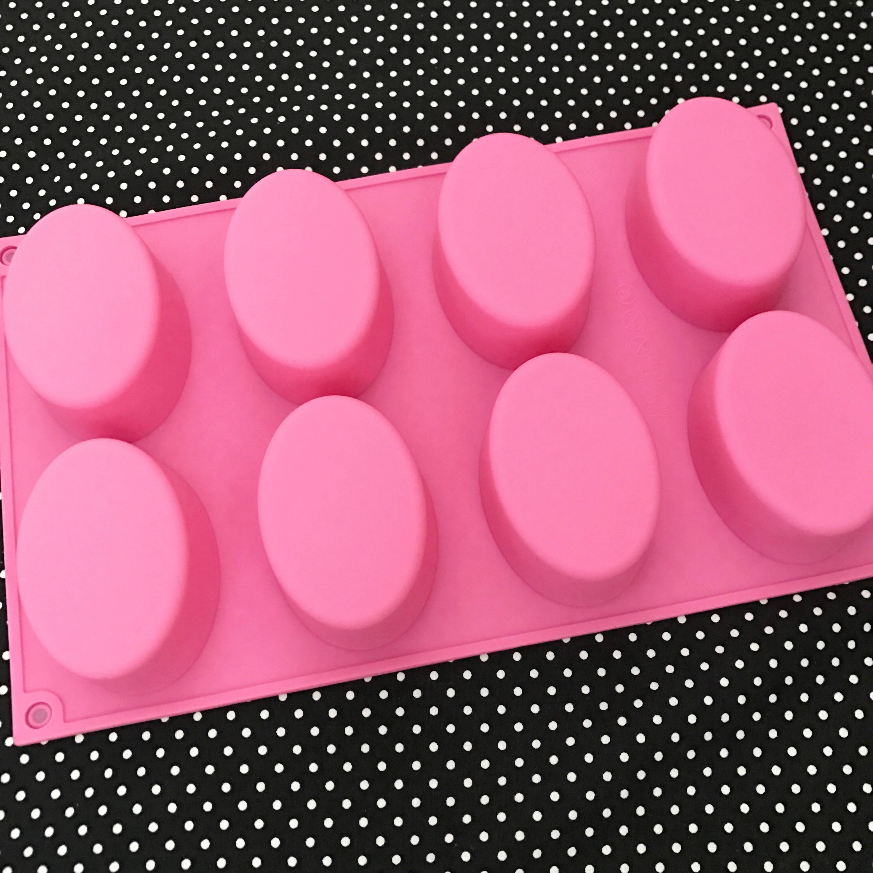 8 Cavities Oval Silicone Soap Mold Oval Soap Mold Silicone Etsy
