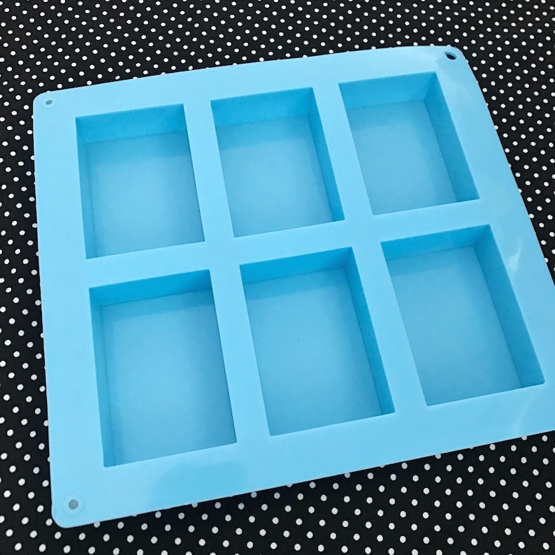 6 Cavities Rectangle Bars Silicone Soap Mold Rectangle Soap Mold ...