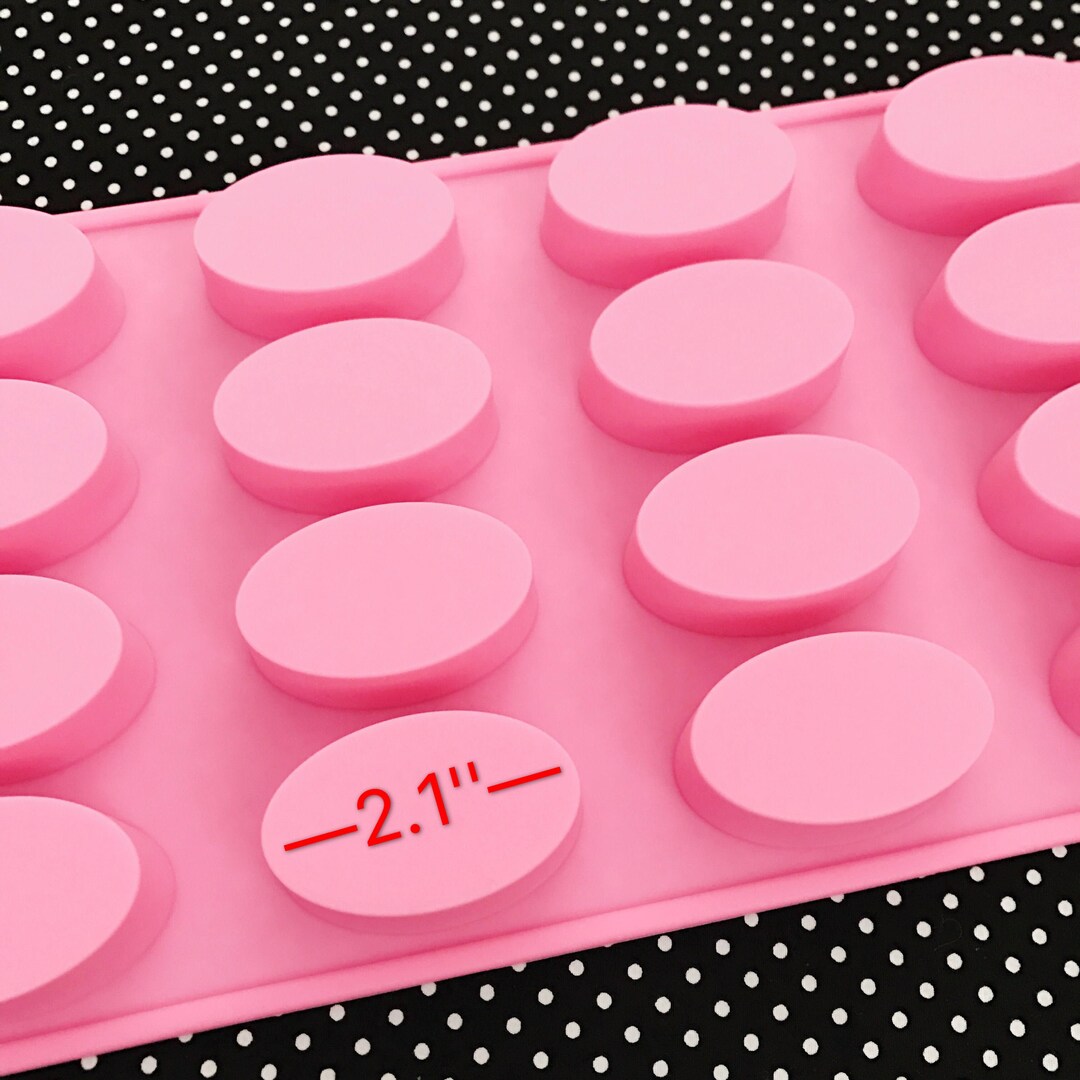 16 Cavities Small Oval Silicone Soap Mold Oval Soap Mold Silicone Molds