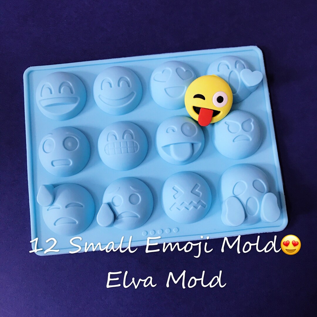 12 Cavities Mini Emoji Silicone Soap Mold Circle Soap Mold Silicone ...