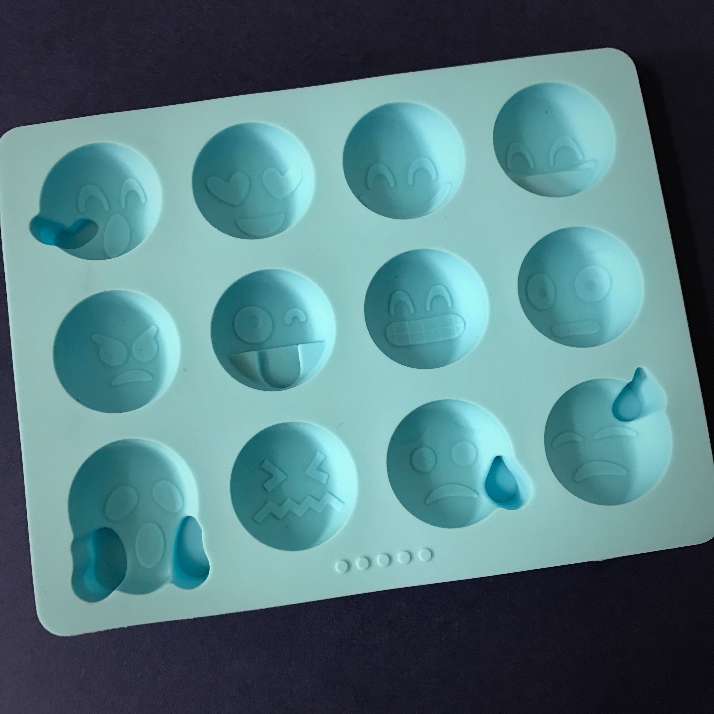 12 Cavities Mini Emoji Silicone Soap Mold Circle Soap Mold | Etsy