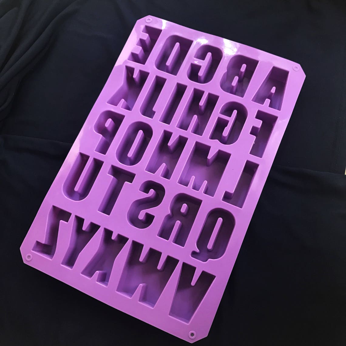 Large Letter Alphabet A-Z Silicone Soap Mold Soap Mold Silicone Molds ...