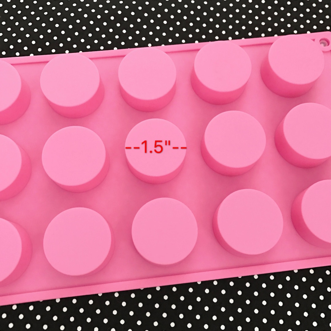 15 Cavities Small Circle Silicone Soap Mold Circle Soap Mold Silicone ...