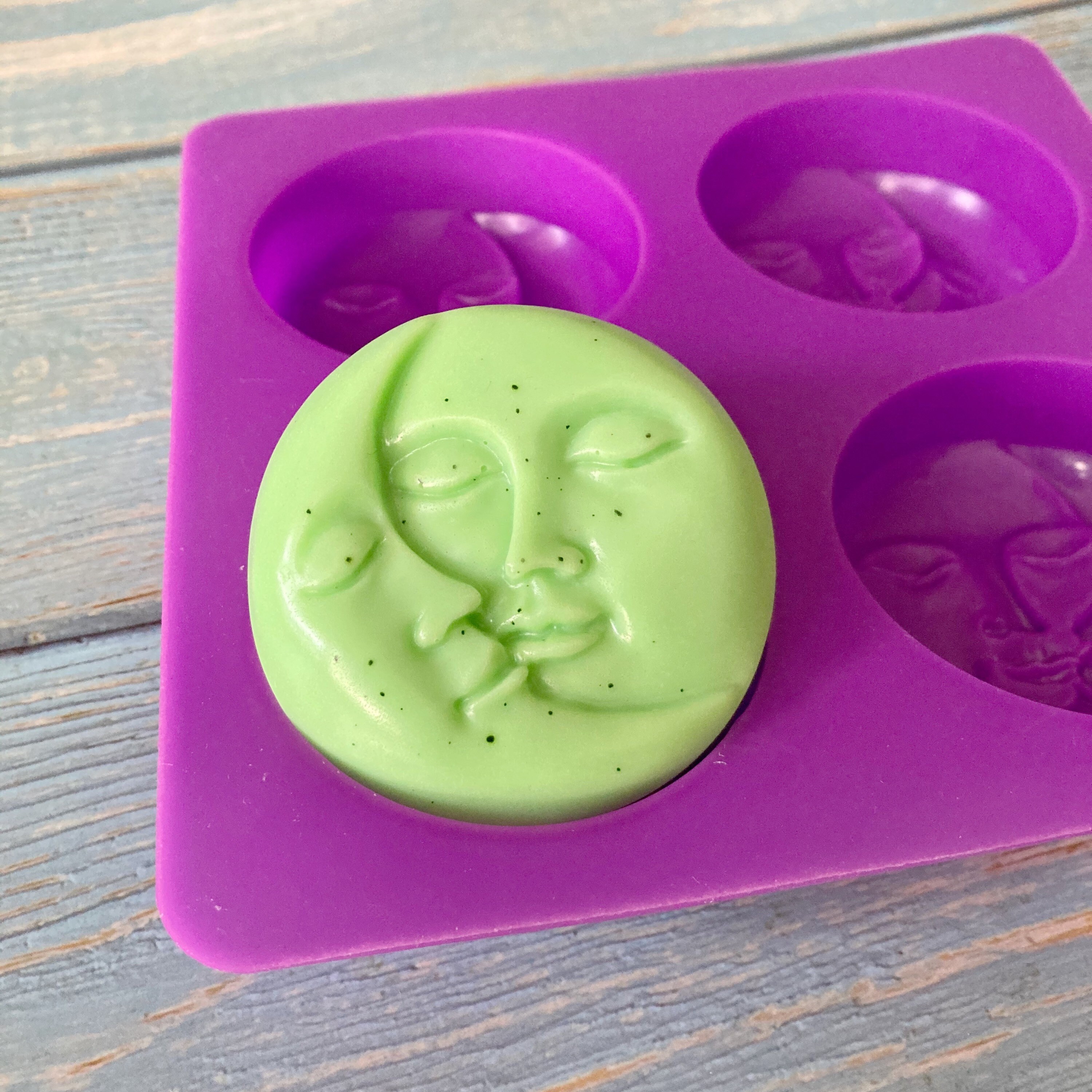 Sun and Moon Double Face silicone soap mold Circle soap mold | Etsy