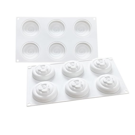 6 Cavities Oblate Circle With Spiral Silicone Mold Circle Soap - Etsy