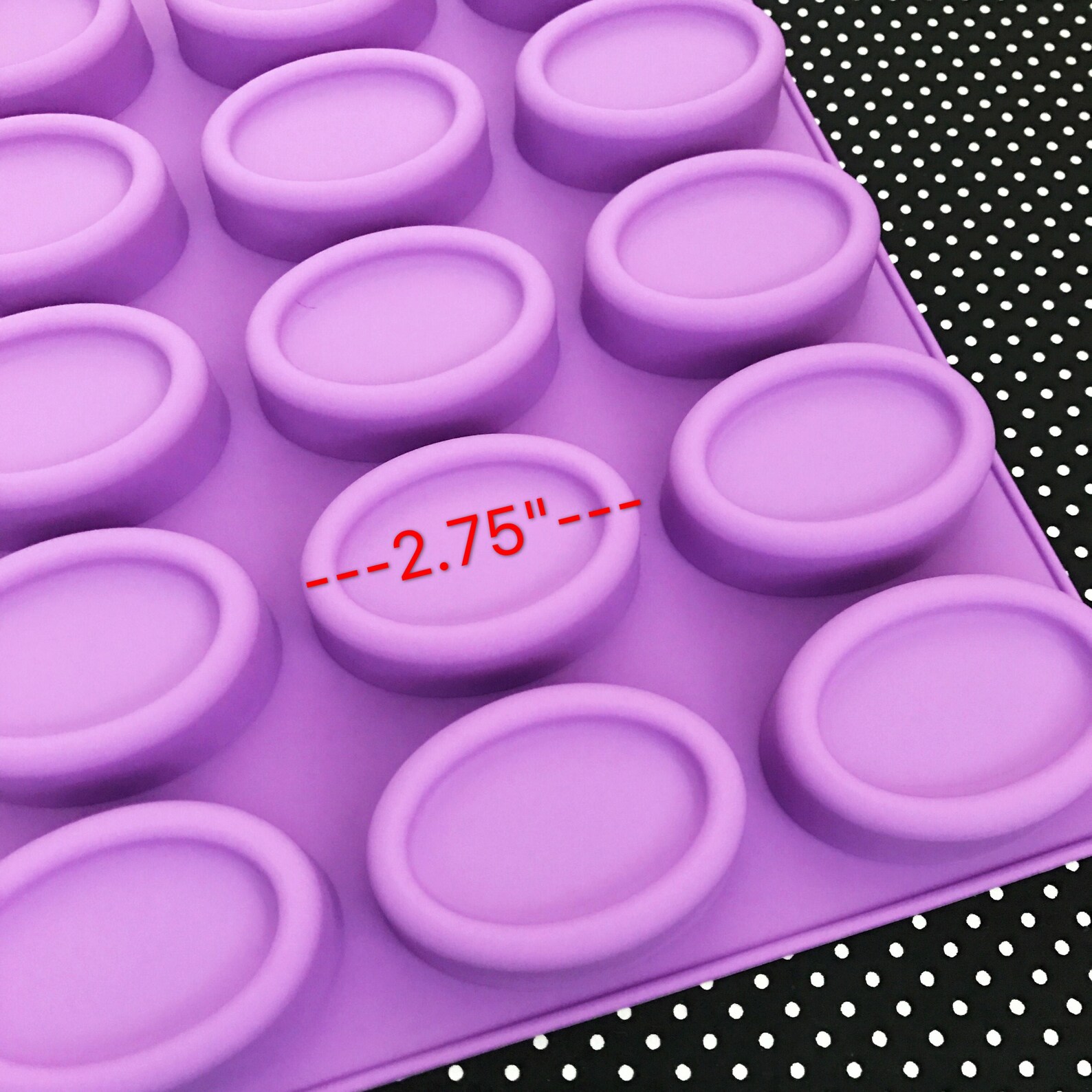 15 Cavities Oval Silicone Soap Mold Oval Soap Mold Silicone Etsy