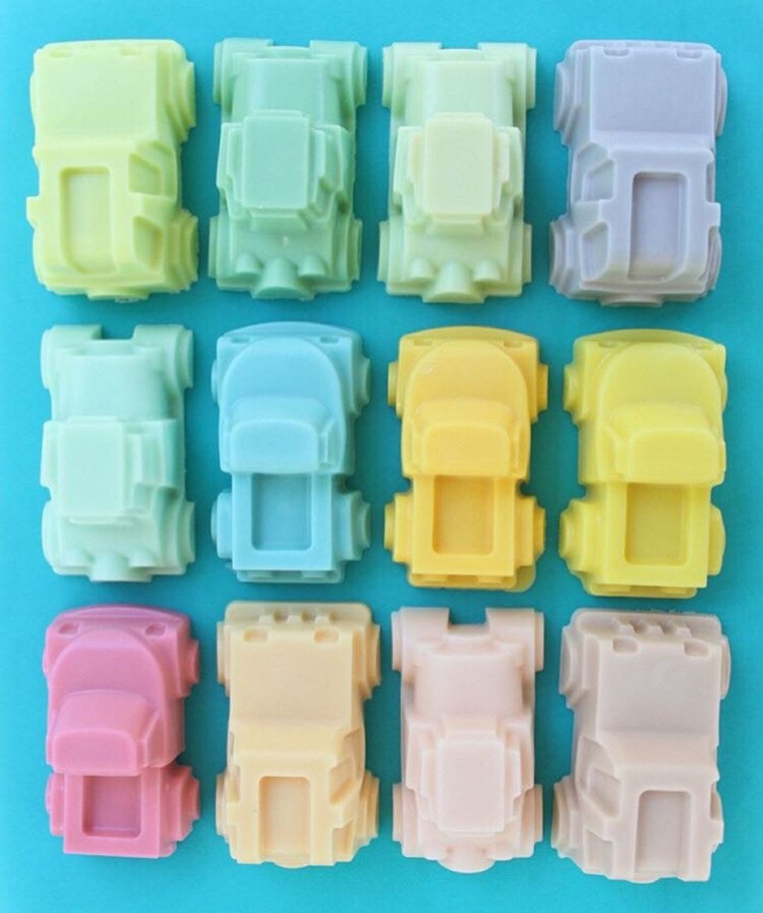 6 Cavities Large Trucks Car Silicone Soap Mold Trucks Soap Mold ...