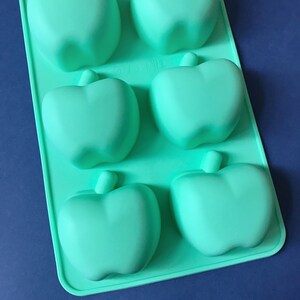 6 Cavities Apple Silicone Soap Mold Apple Soap Mold Silicone Molds ...