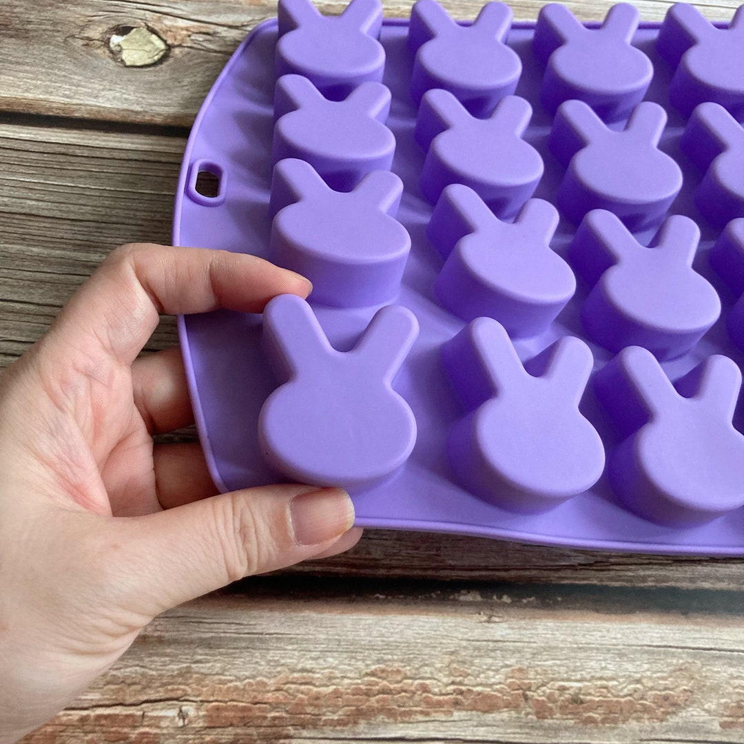 24 Cavities Bunny Ears Mini Rabbit Ears Silicone Soap Mold Bunny Soap ...