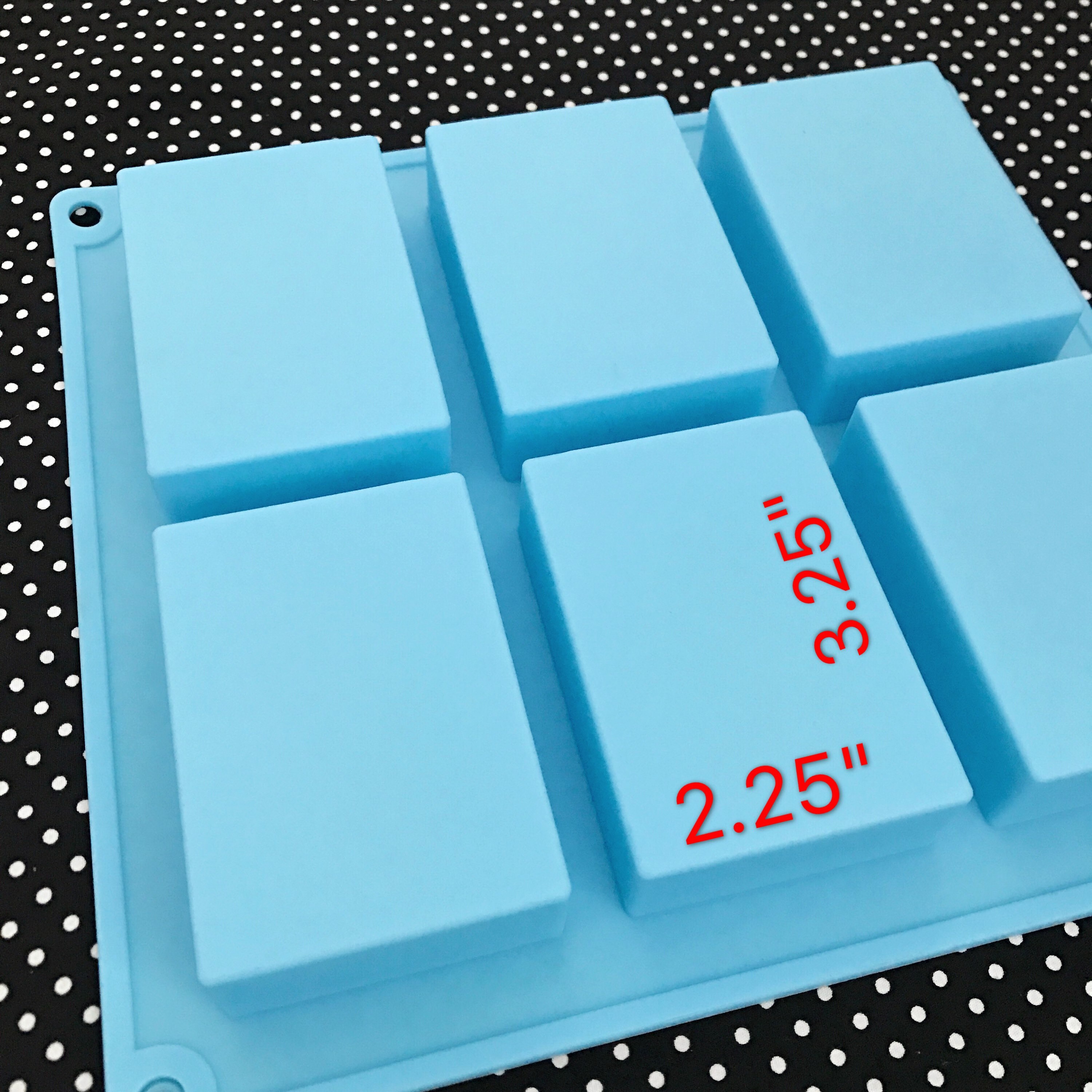6 Cavities Rectangle Bars Silicone Soap Mold Rectangle Soap Mold ...