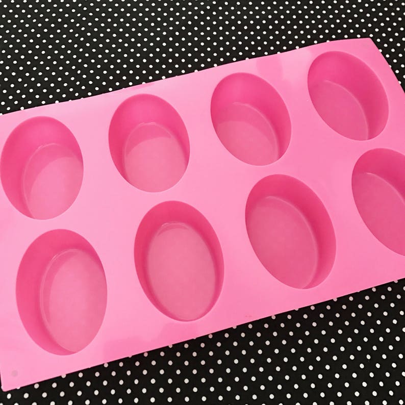 8 Cavities Oval Silicone Soap Mold Oval Soap Mold Silicone Etsy