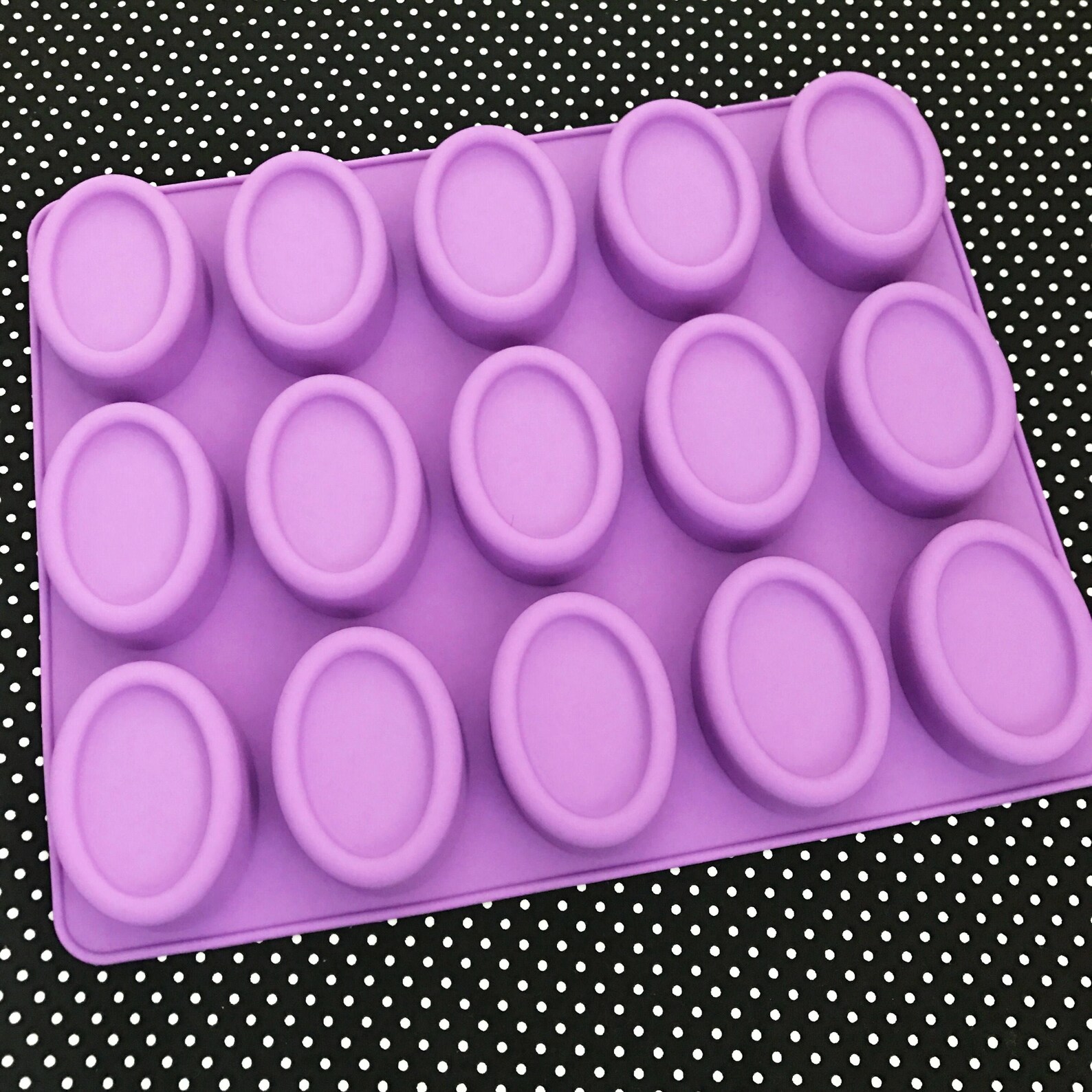 15 Cavities Oval Silicone Soap Mold Oval Soap Mold Silicone Etsy