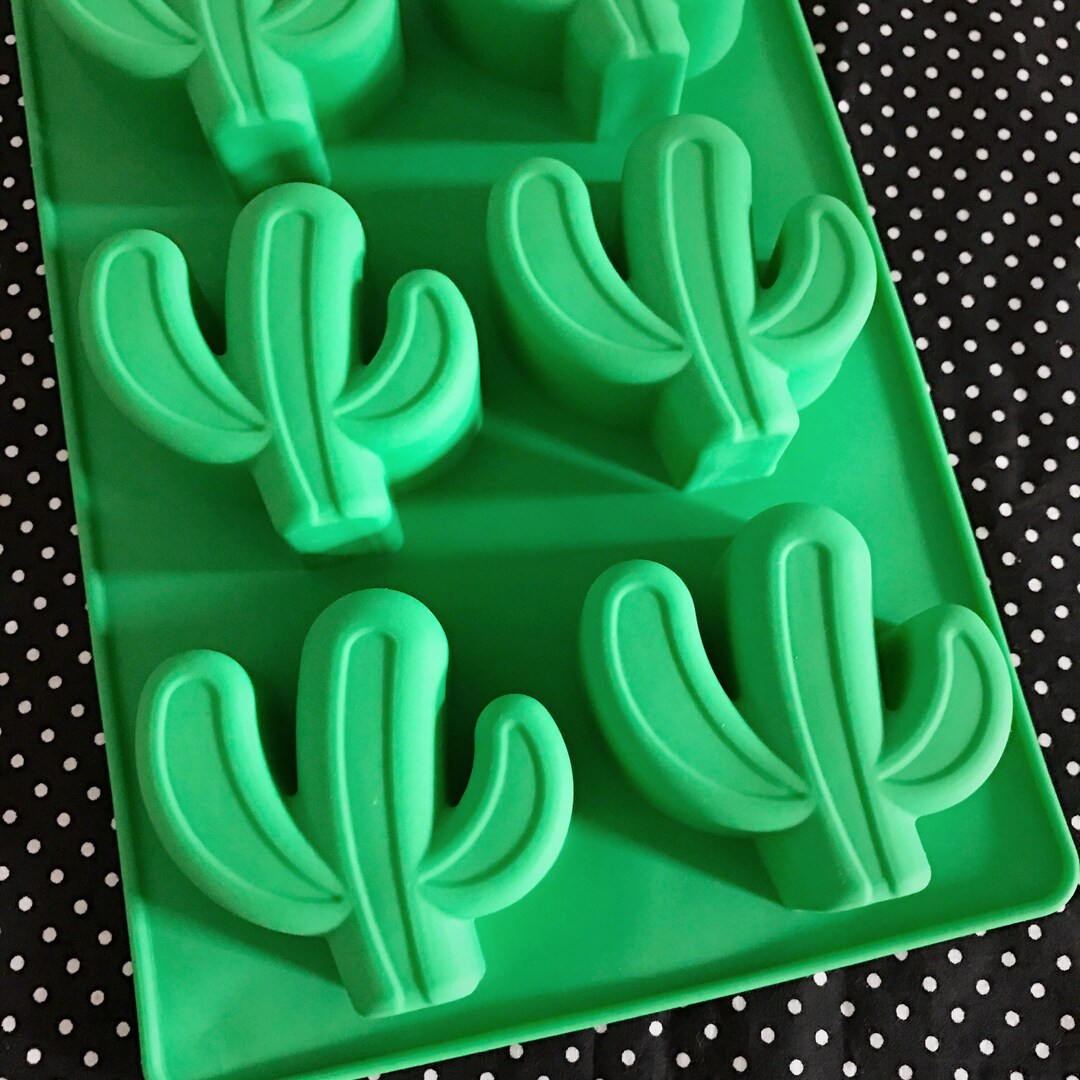 6 Cavities Cactus Silicone Soap Mold Silicone Molds Cactus Plaster Mold ...