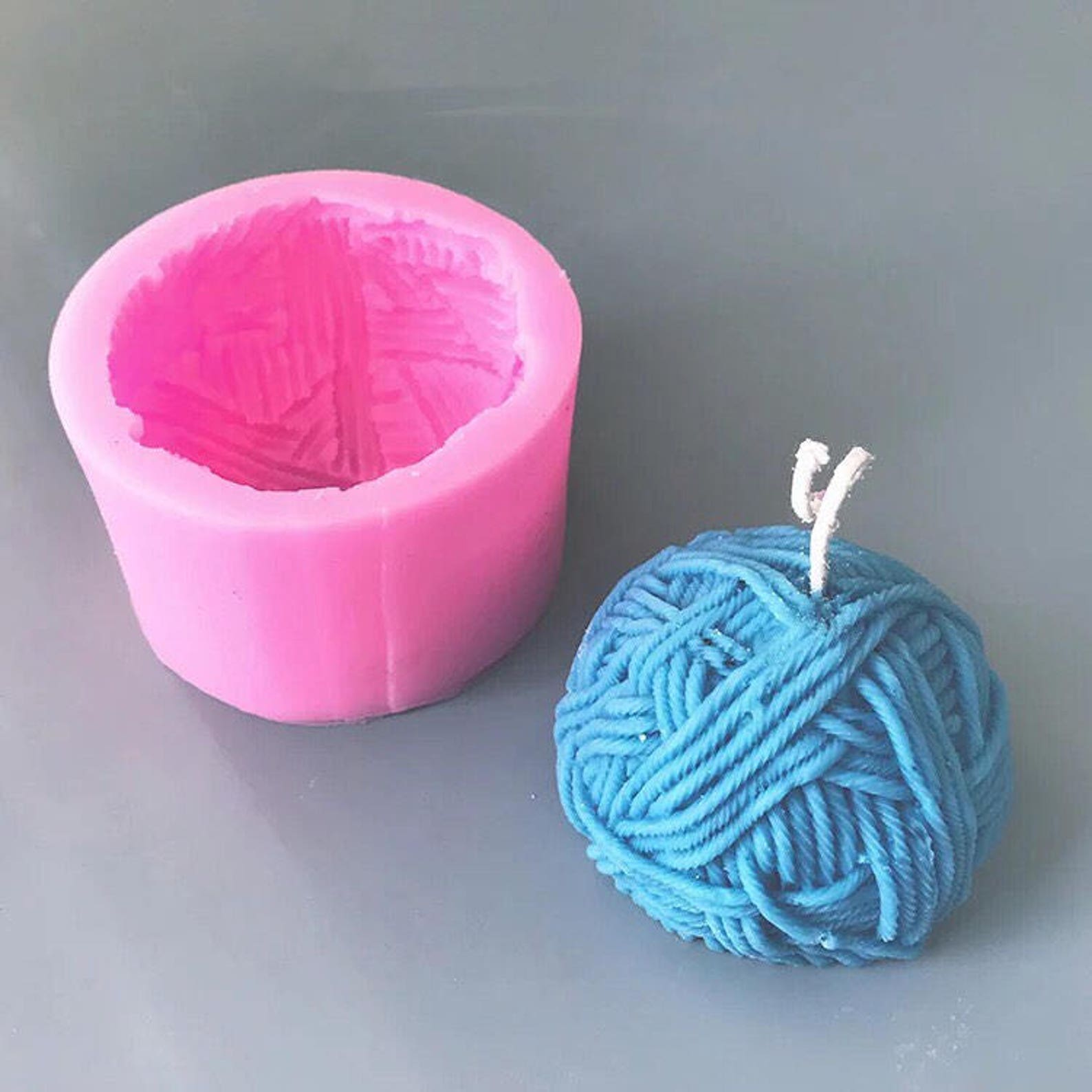 3D Yarn Ball Silicone Soap Mold Knitting Ball Soap Mold Silicone Molds ...