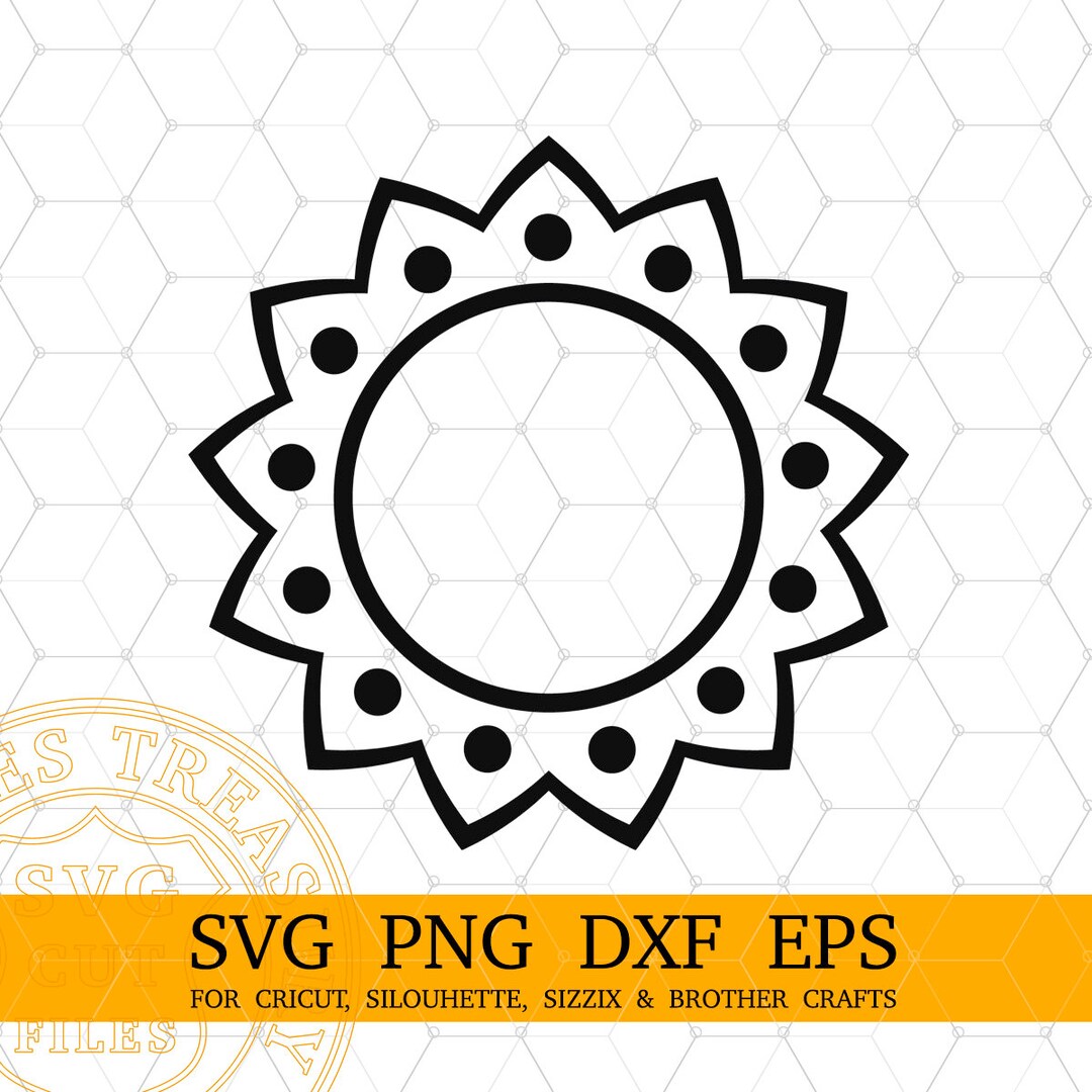 Circle Monogram Frames Svg Png Dxf Eps Cut Files for Cricut and ...