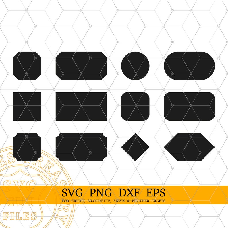 Basic Shapes Svg Rectangle Square Circle Diamond Product - Etsy