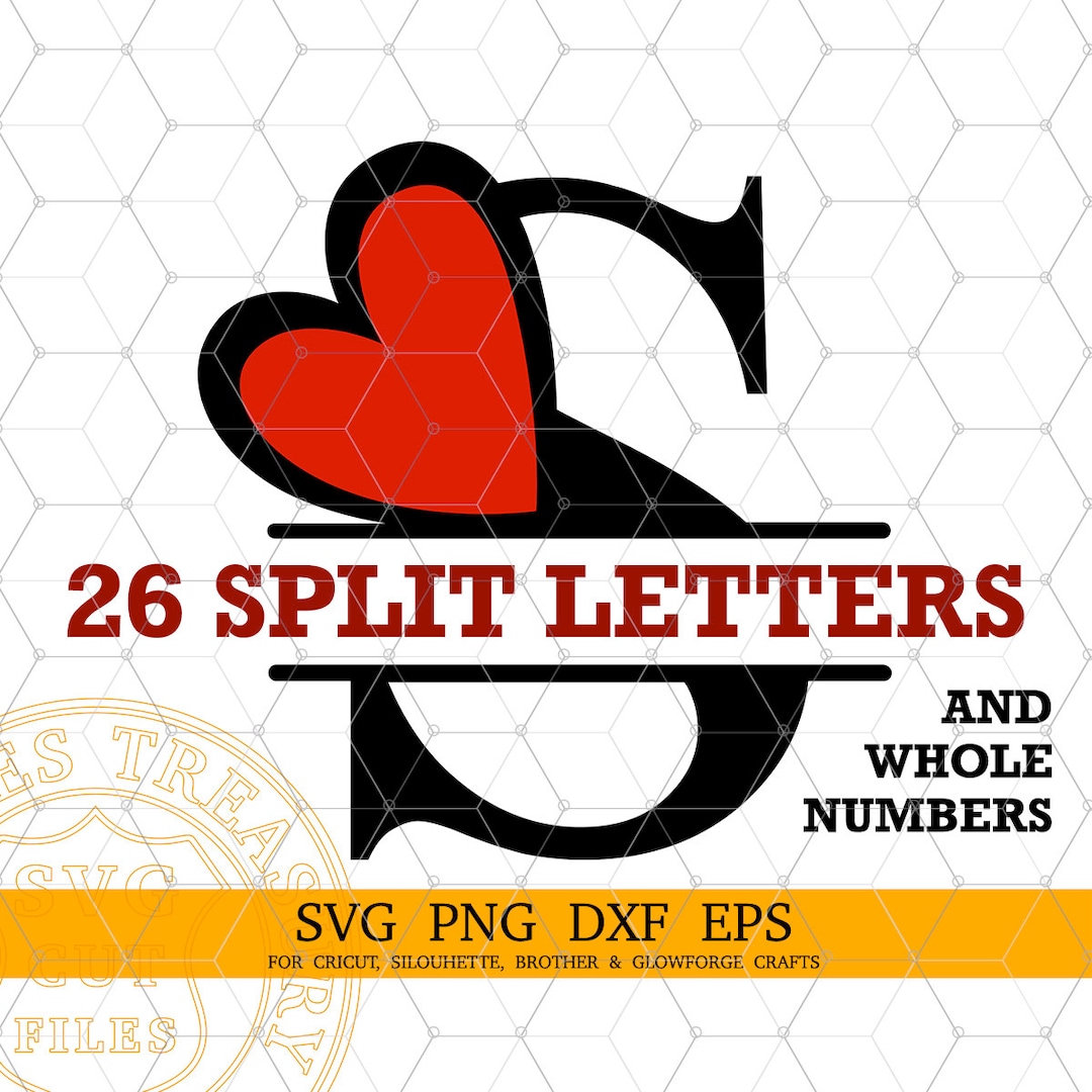 Heart Monogram Valentines Day Font Alphabet Letters Svg Png Files ...