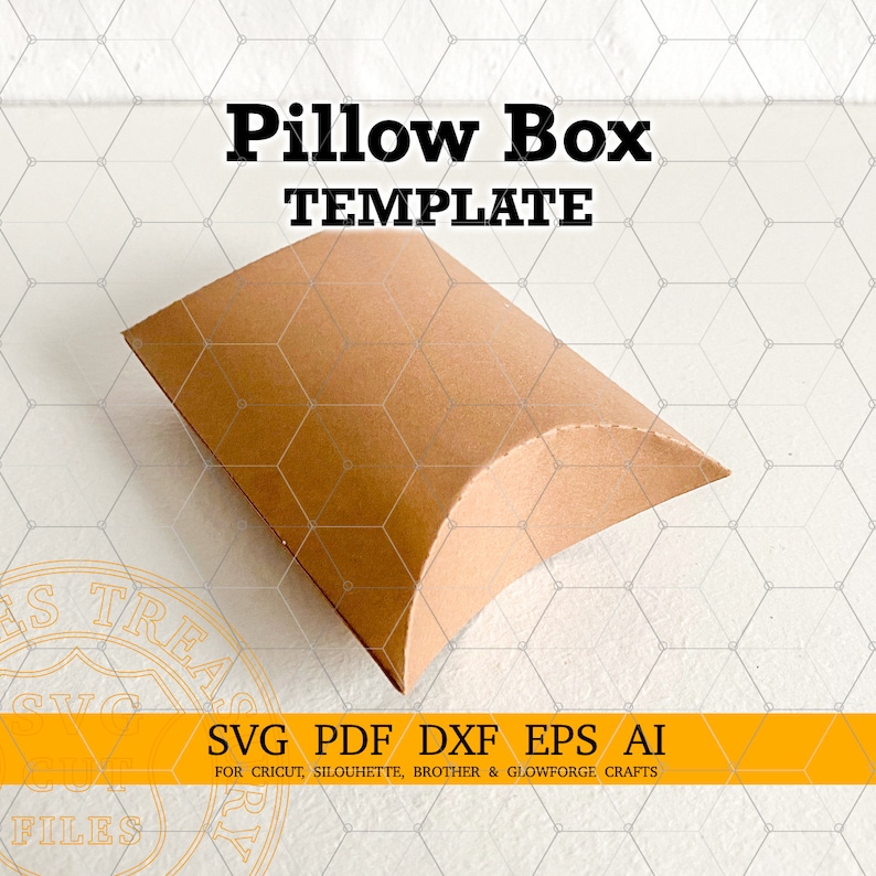 Pillow Box Template Printable Gift Box Template Svg Pdf Ai Files ...