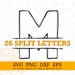 Split Doodle Monogram Font Letters Svg Png Dxf Eps Files, Cricut Font ...