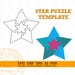 Star Puzzle Template Svg Dxf, Birthday Party Puzzle Dxf Cut Files ...