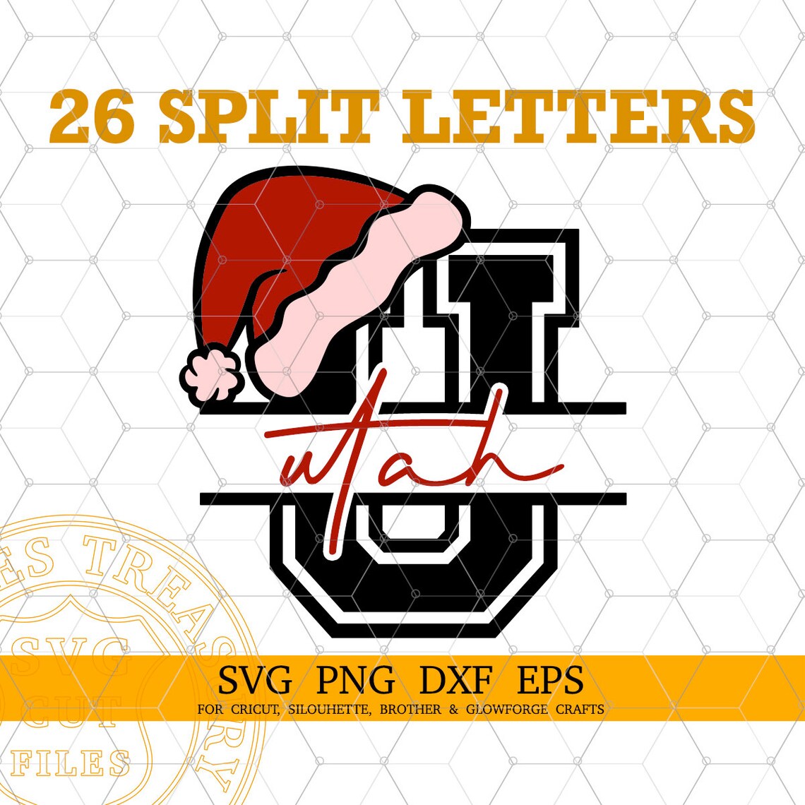 Santa Hat Monogram Letters Svg Christmas Alphabet Png - Etsy