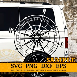 Camper Compass Svg Png Cutting Files, Nautical Compass Rose Svg ...