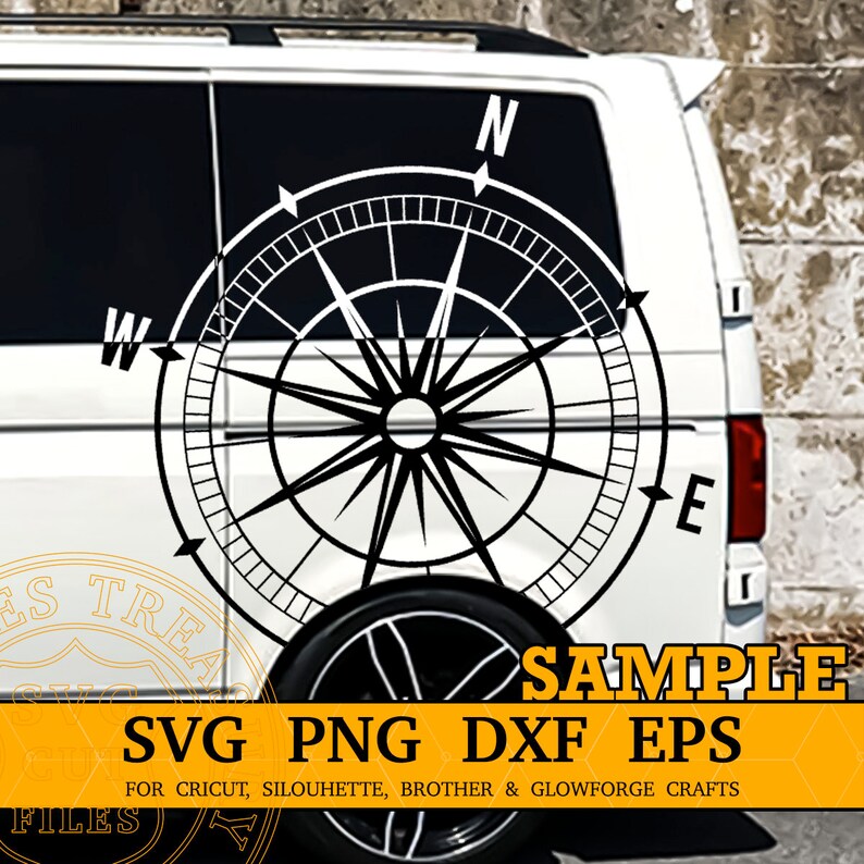 Camper Compass Svg Png Cutting Files, Nautical Compass Rose Svg ...