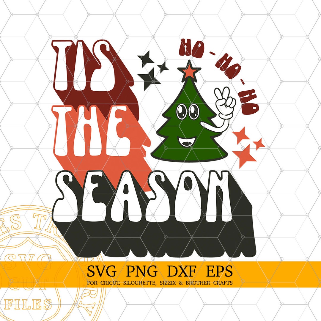Tis the Season Png, Christmas Tree Cartoon Svg, Christmas Sublimation ...