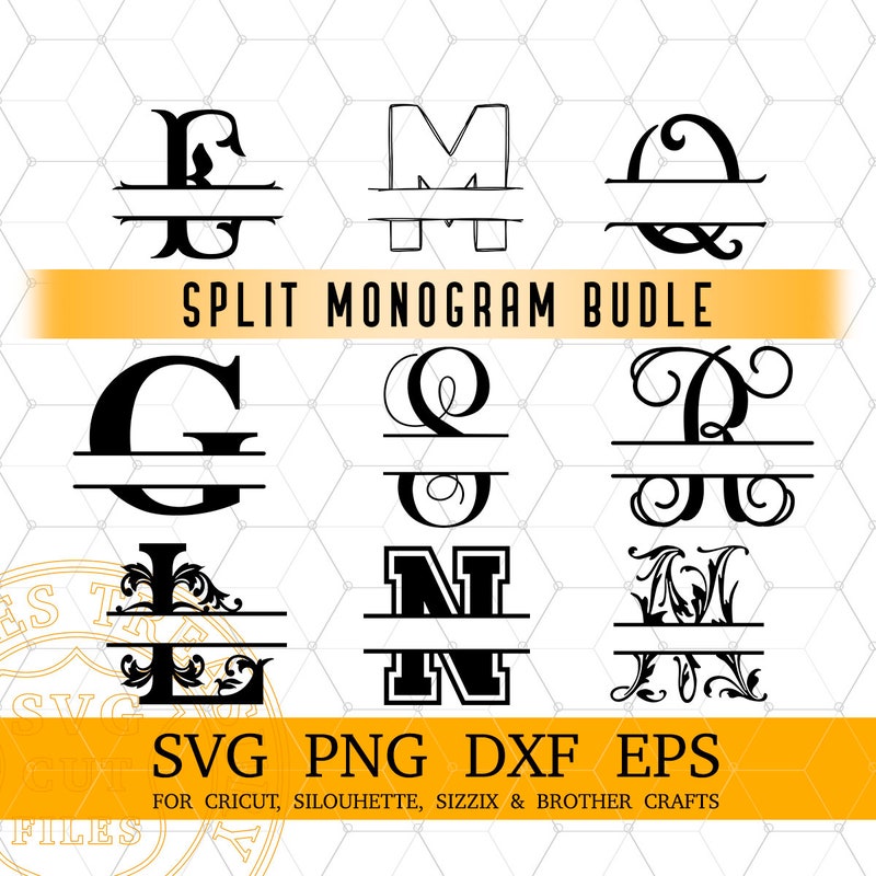 Monogram Svg Files - Etsy