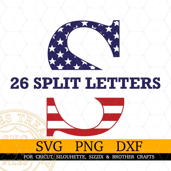 Split American Flag Svg - Etsy