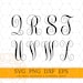 Vine Monogram Svg and Ttf Font, Fancy Monogram Alphabet Svg Png Dxf Cut ...