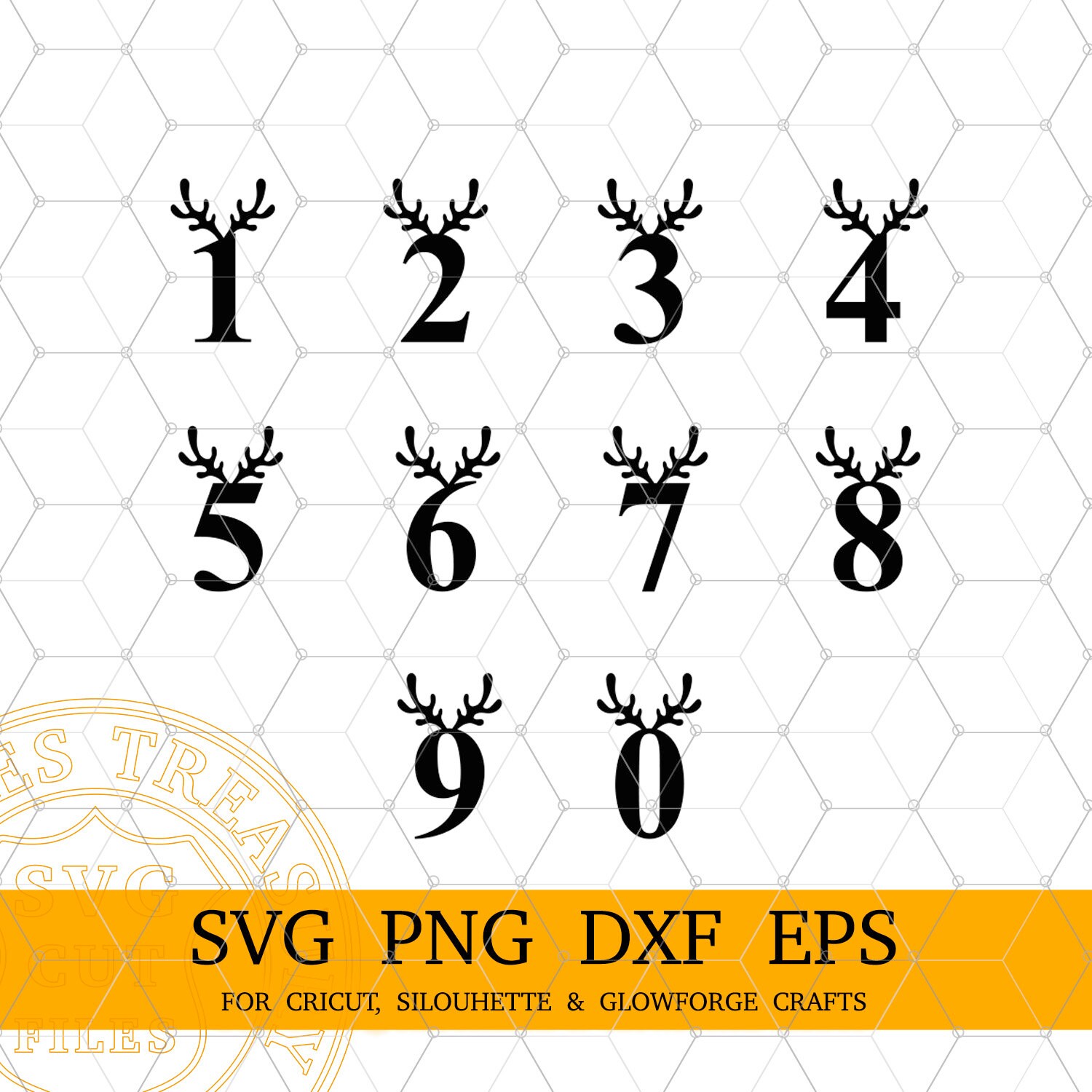Reindeer Alphabet Svg, Christmas Split Monogram Letters Svg, Antler ...