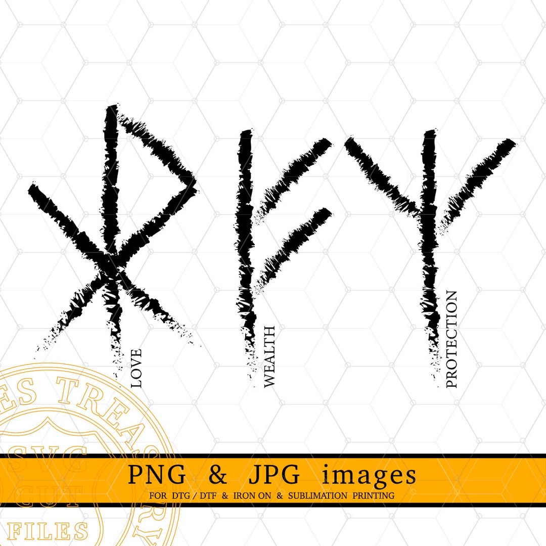 Rune for Love Wealth Protection, Runes Set Png, Love Rune, Money Rune ...