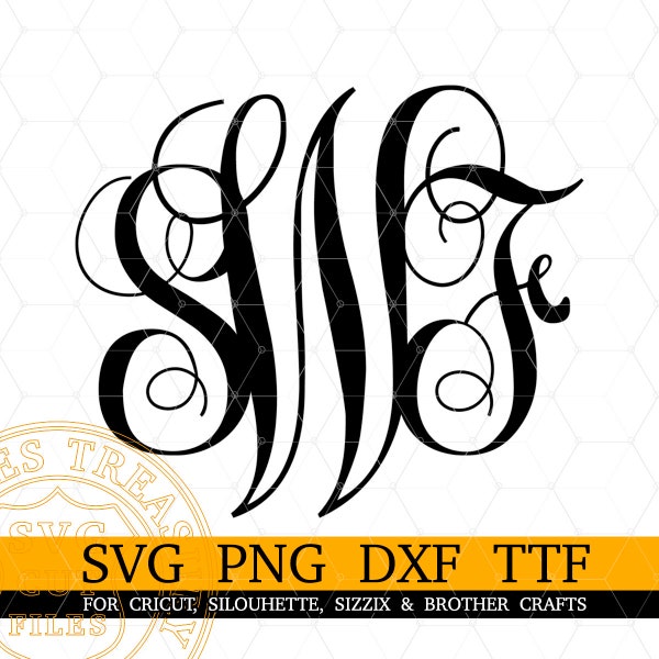 Monogram Font Svg - Etsy