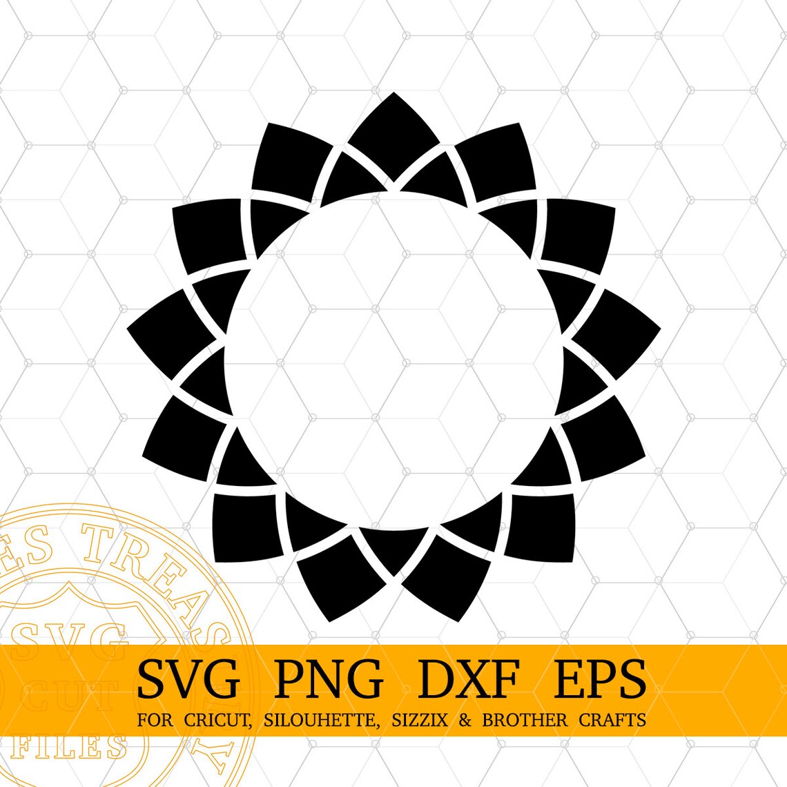 Circle Monogram Frames Svg Png Dxf Eps Cut Files for Cricut and ...