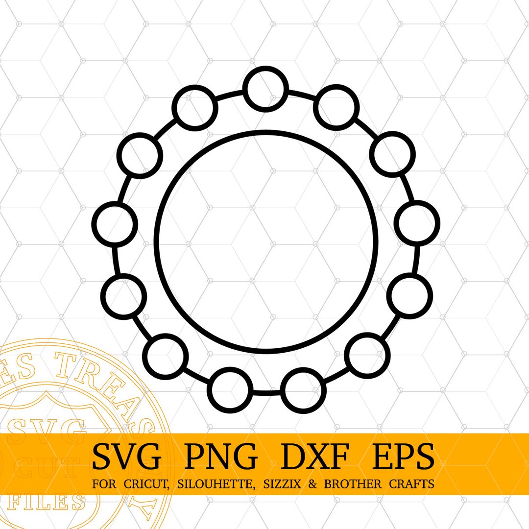 Circle Monogram Frames Svg Png Dxf Eps Cut Files for Cricut and ...