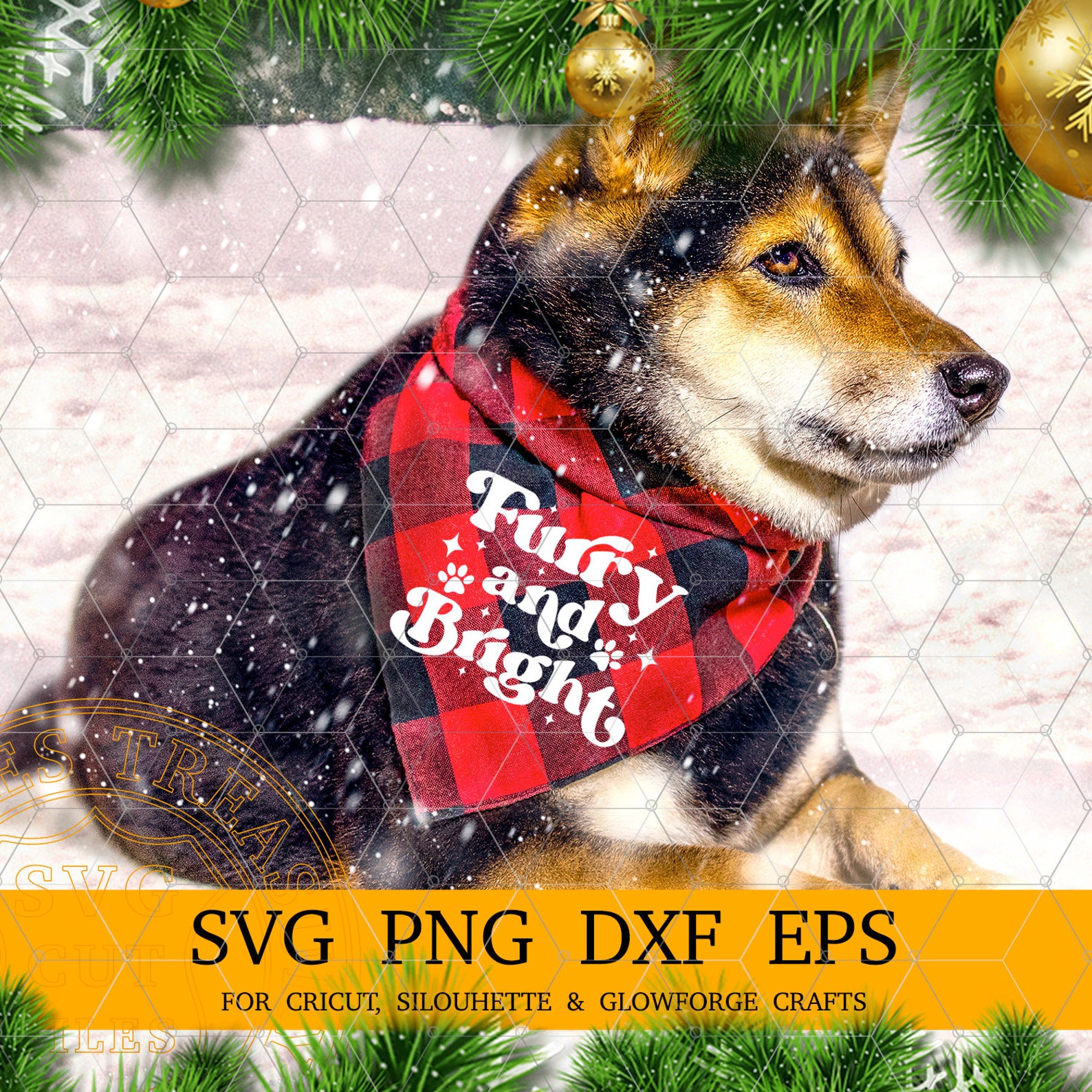 Furry and Bright Svg Dog Christmas Svg Paw Print Svg Dog - Etsy