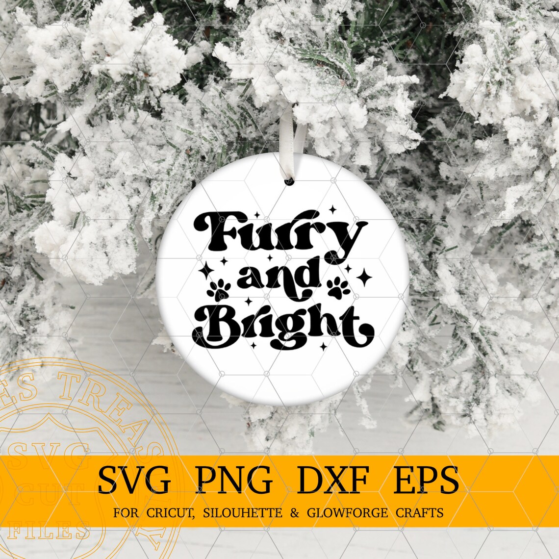 Furry and Bright Svg Dog Christmas Svg Paw Print Svg Dog - Etsy