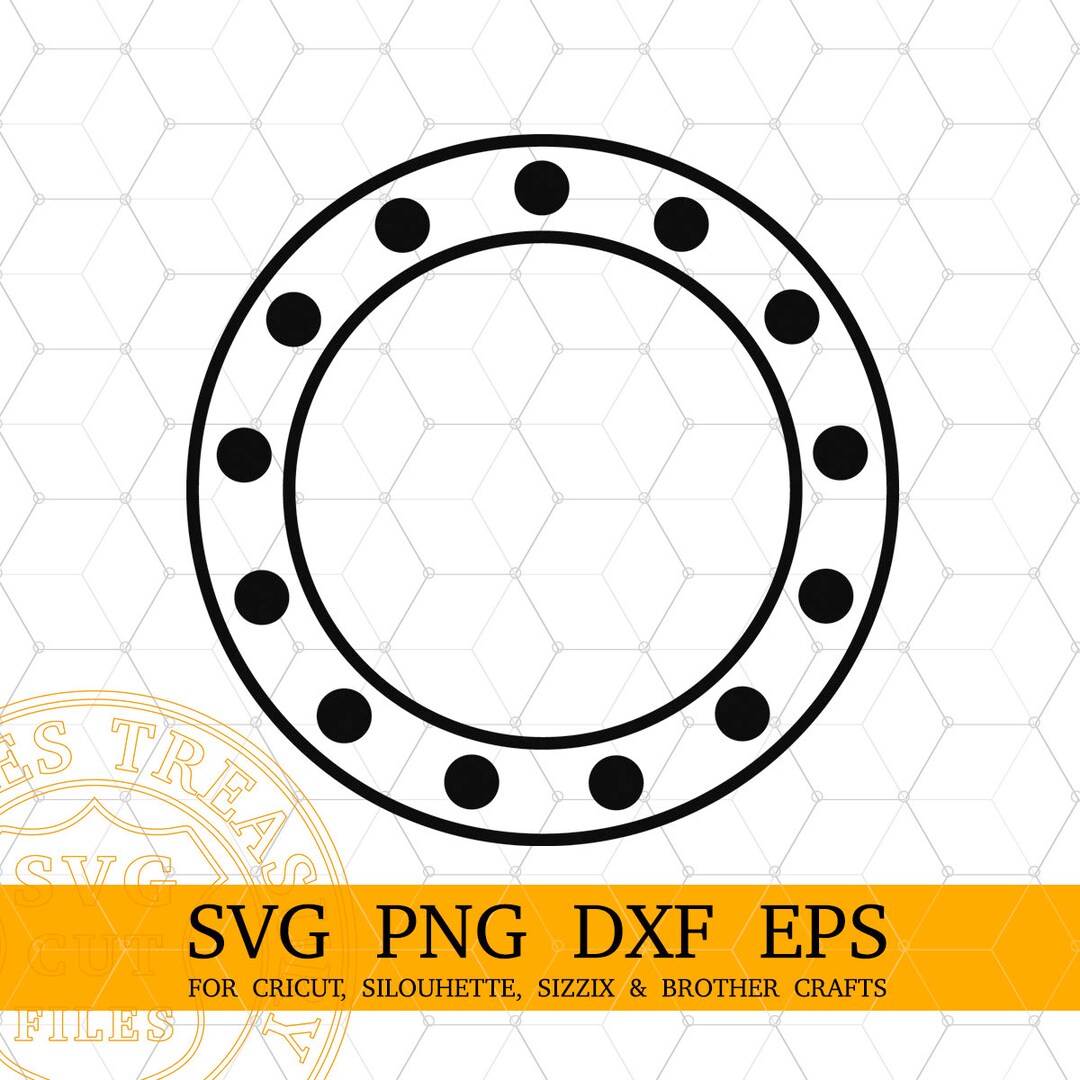 Circle Monogram Frames Svg Png Dxf Eps Cut Files for Cricut and ...