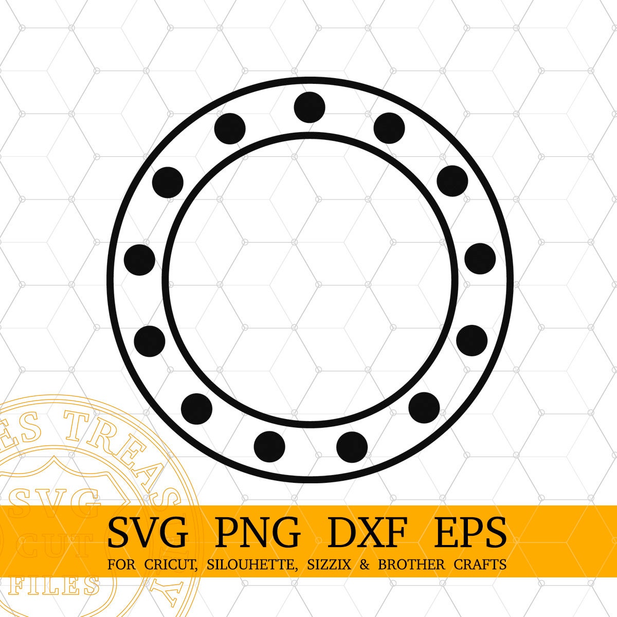 Circle Monogram Frames Svg Png Dxf Eps Cut Files for Cricut | Etsy